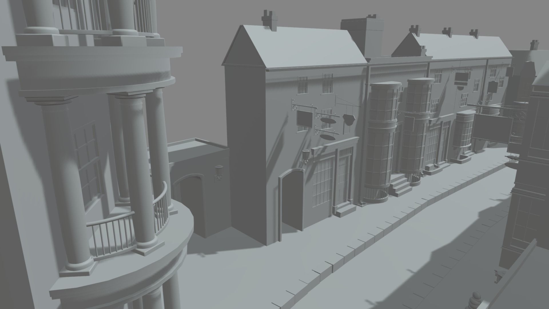 3D model Diagon Alley Harry Potter VR / AR / low-poly | CGTrader