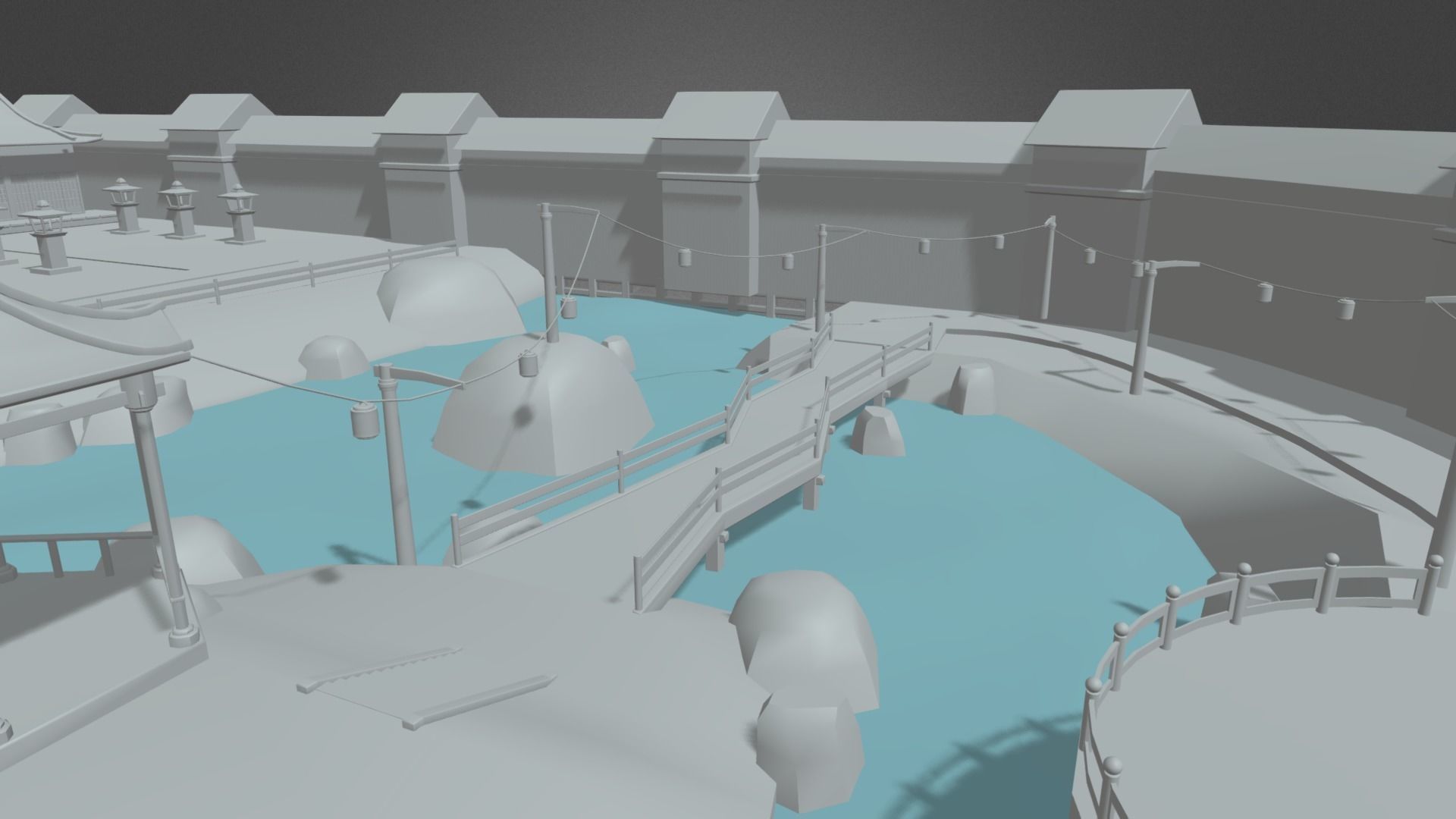 Japanese Temple Scene 3D model | CGTrader