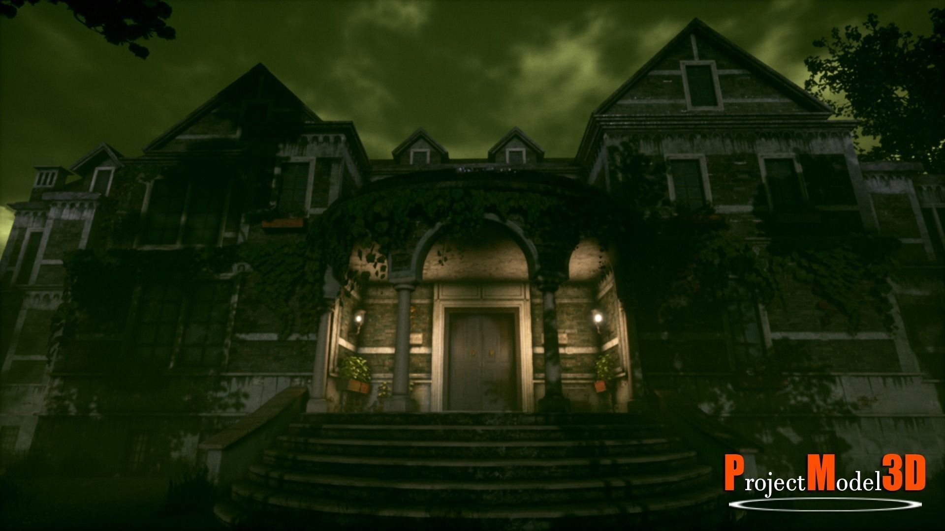 UE4-UE5-Horror Modular Gothic House Pack-External only 3D model | CGTrader