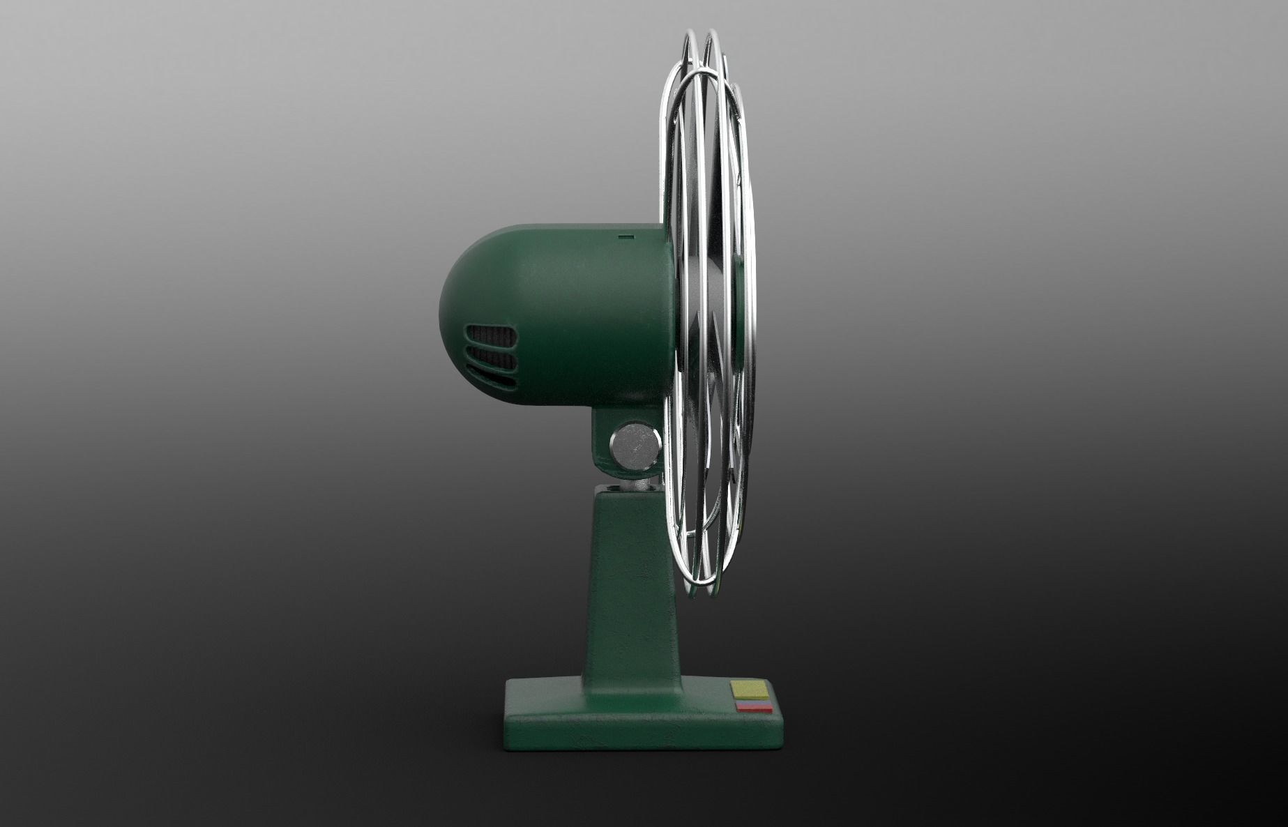 3D model Industrial Fan - Rigged - Futuristic - Retro VR / AR / low ...