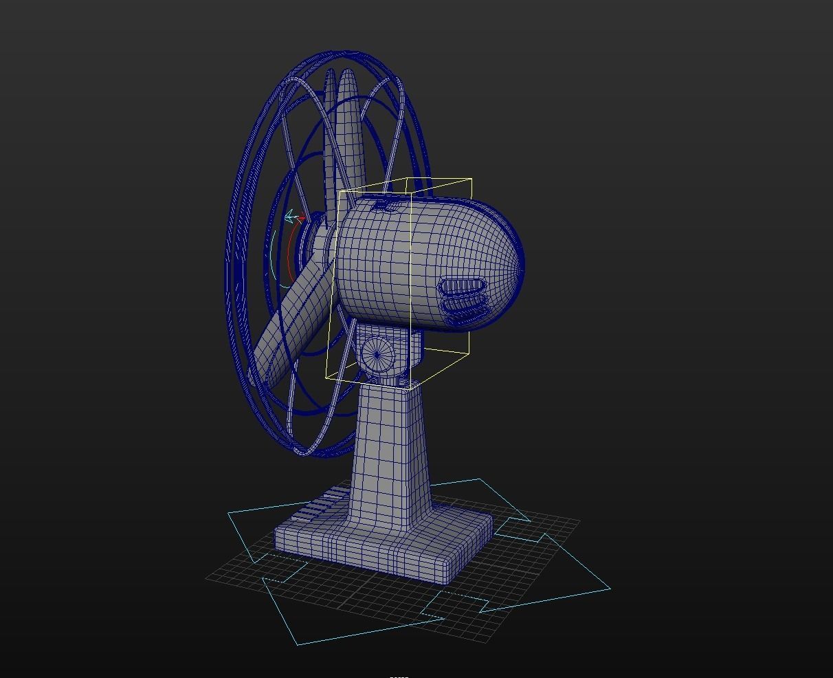 3D model Industrial Fan - Rigged - Futuristic - Retro VR / AR / low ...