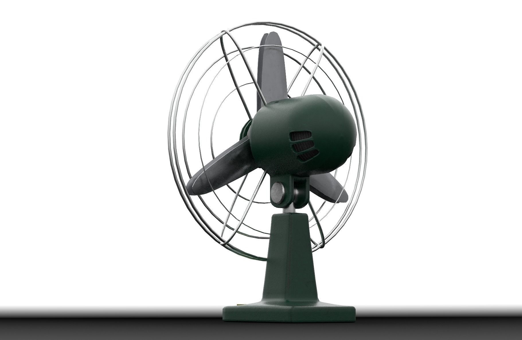 3D model Industrial Fan - Rigged - Futuristic - Retro VR / AR / low ...