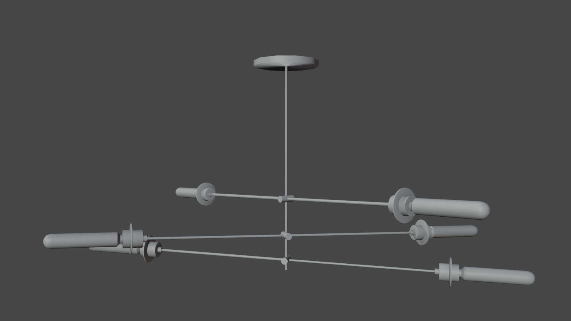 3D model chandelier with four lights VR / AR / low-poly | CGTrader