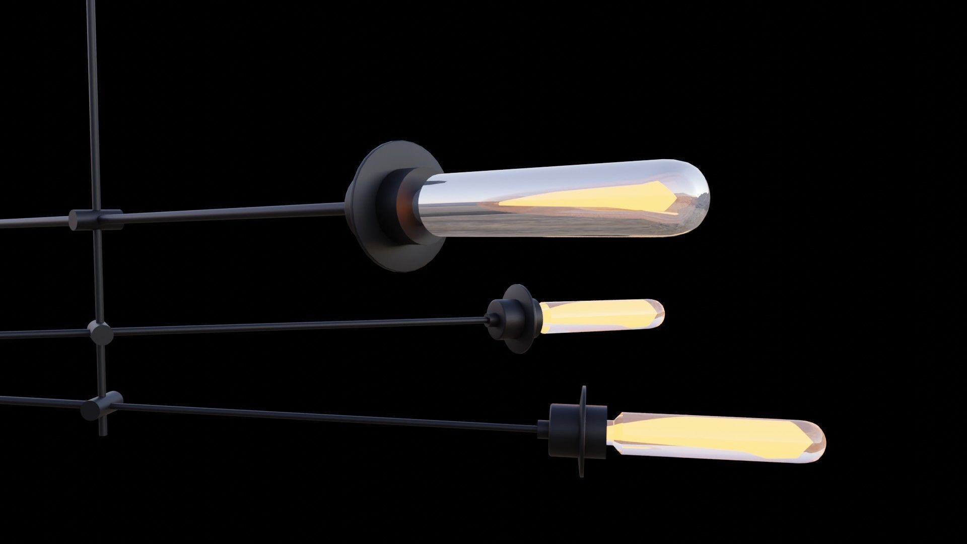 3D model chandelier with four lights VR / AR / low-poly | CGTrader