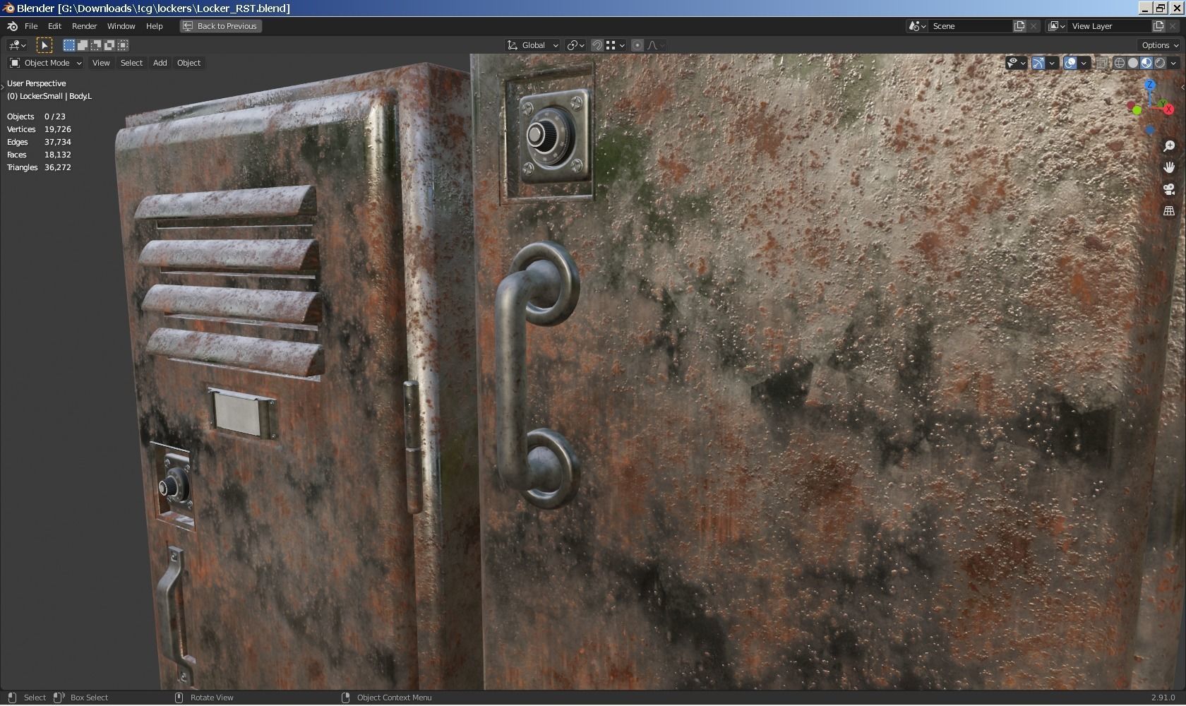 Two rigged lockers for a gym school workplace 3D model rigged | CGTrader