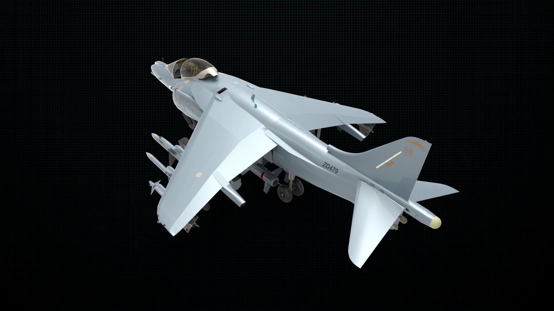 Harrier Jump Jet 3D model | CGTrader