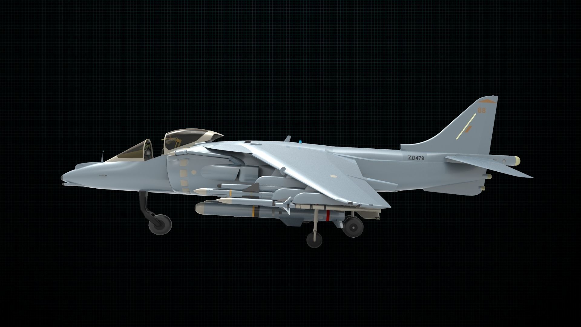 Harrier Jump Jet 3D model | CGTrader