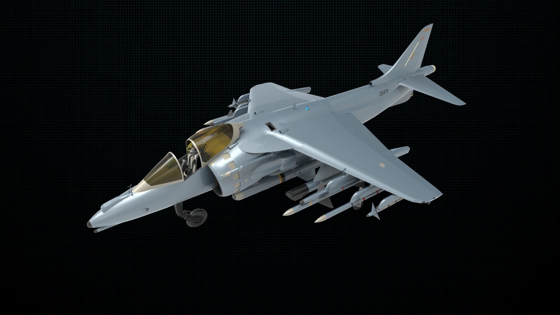 Harrier Jump Jet 3D model | CGTrader