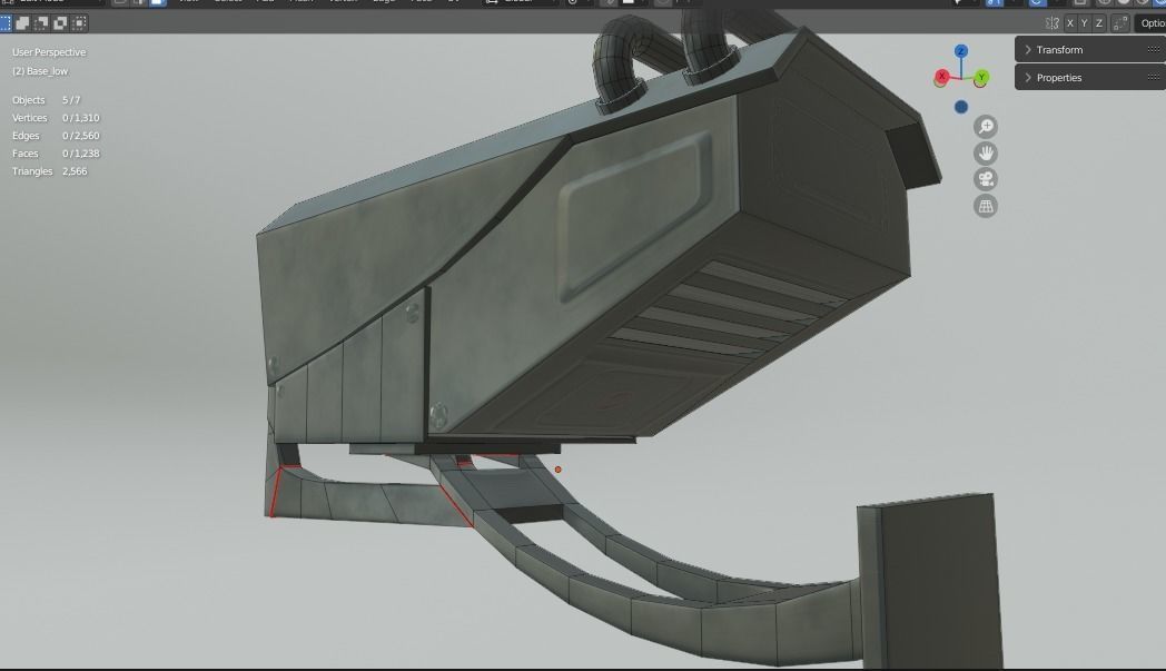 Low poly Security Camera For game free VR / AR / low-poly 3D model ...