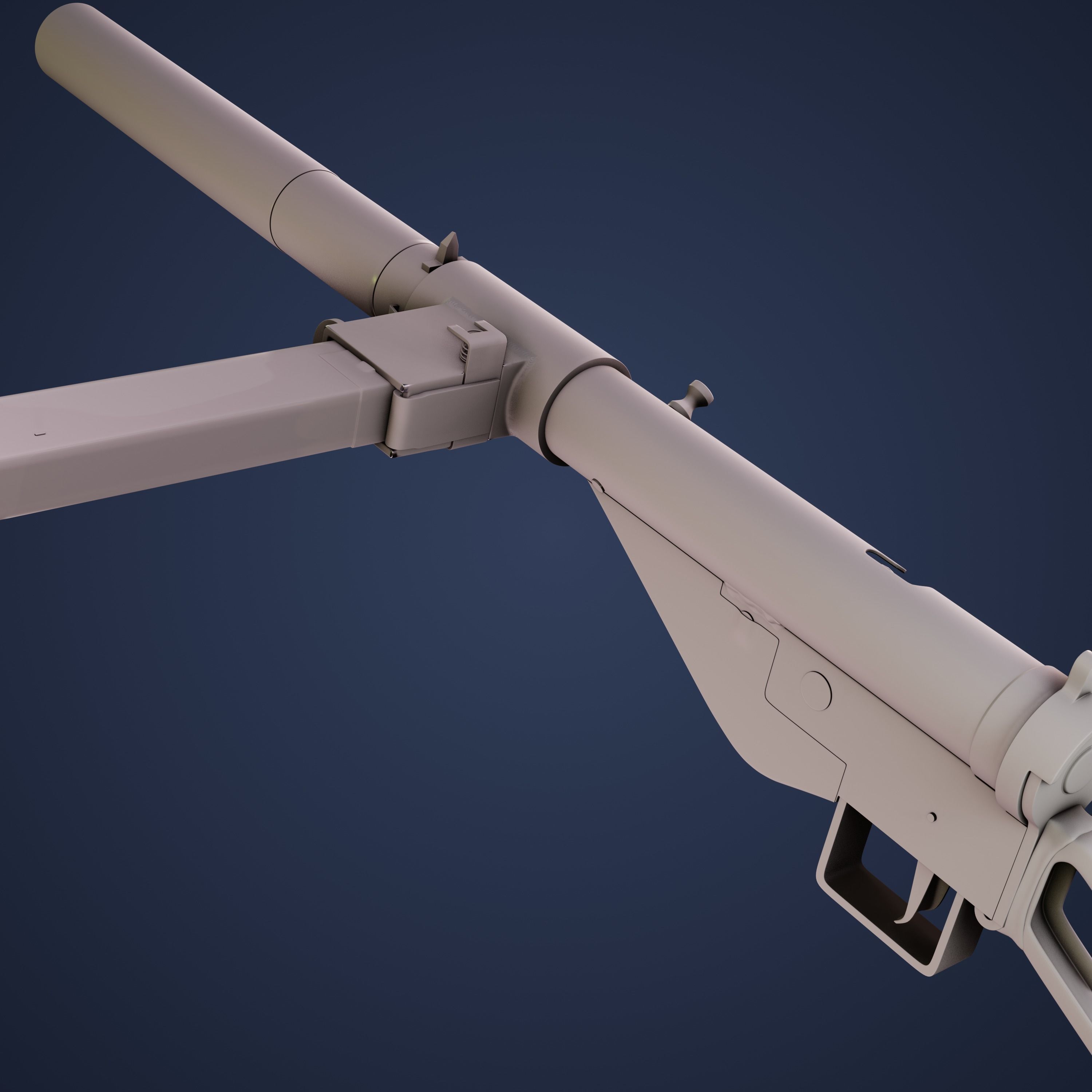 Sten MkII S suppressed submachine gun 3D model | CGTrader