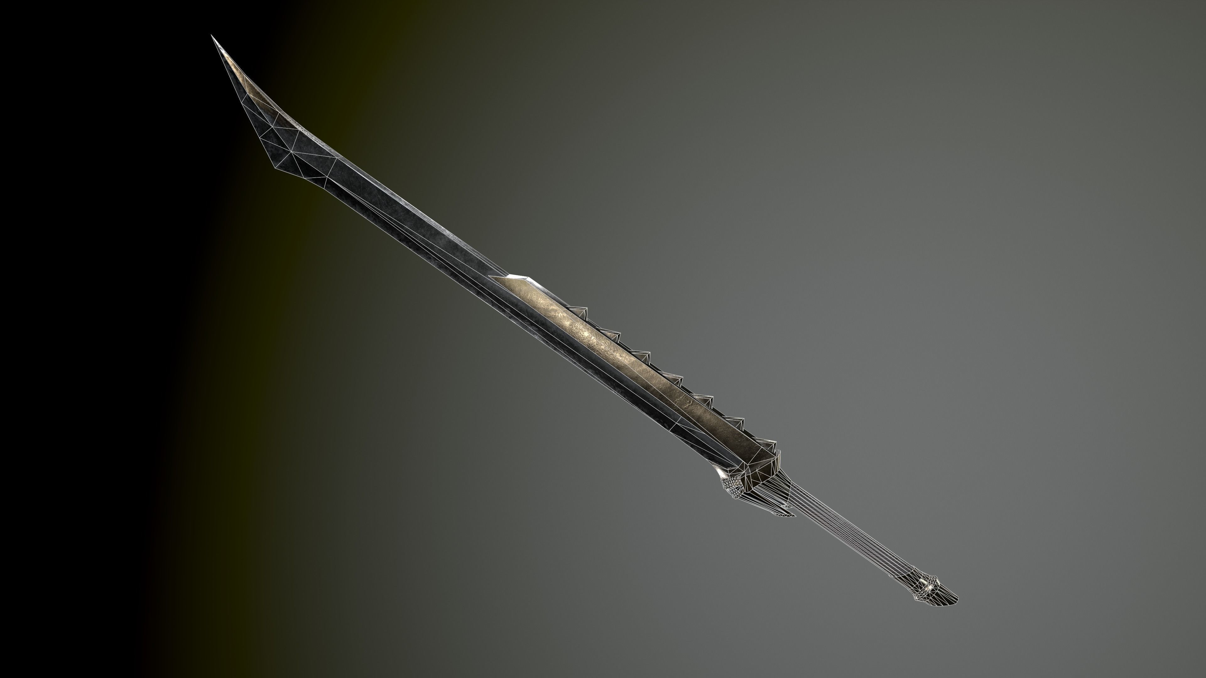 3D model Serrated sword game ready VR / AR / low-poly | CGTrader