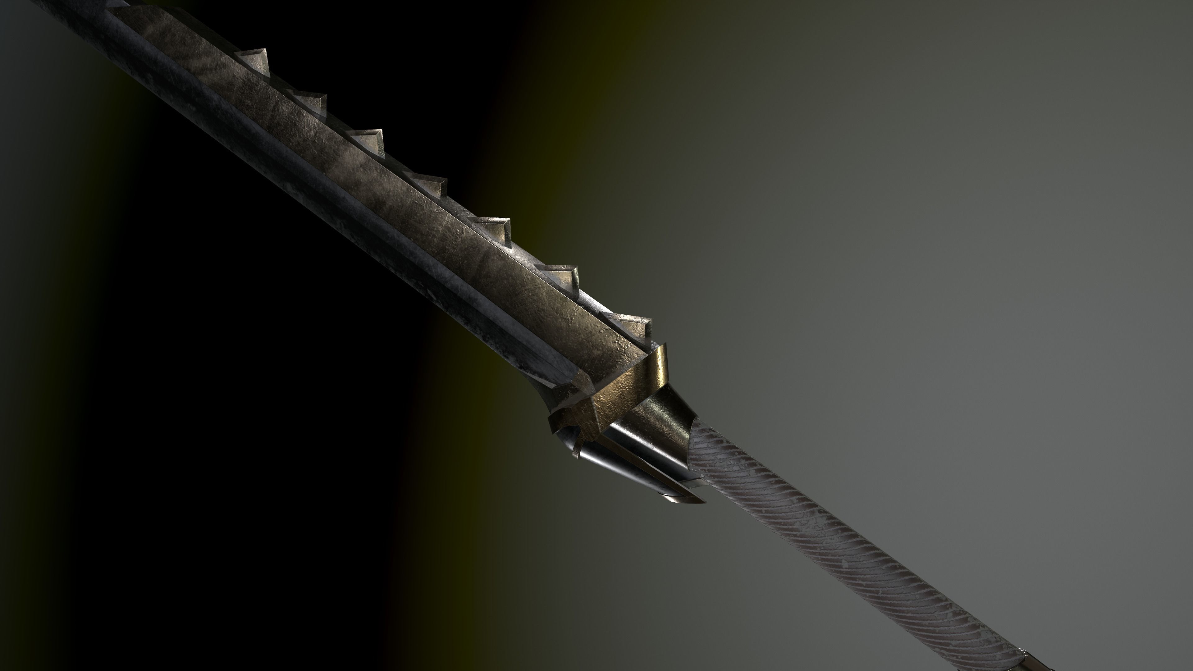 3D model Serrated sword game ready VR / AR / low-poly | CGTrader