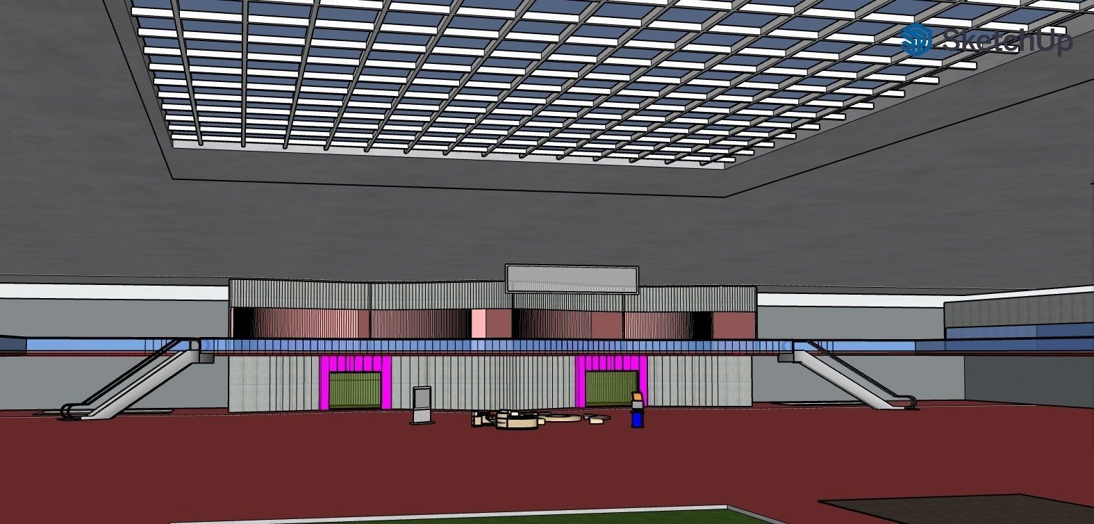 3d scene of lobby interior ready for virtual events 3D model animated ...