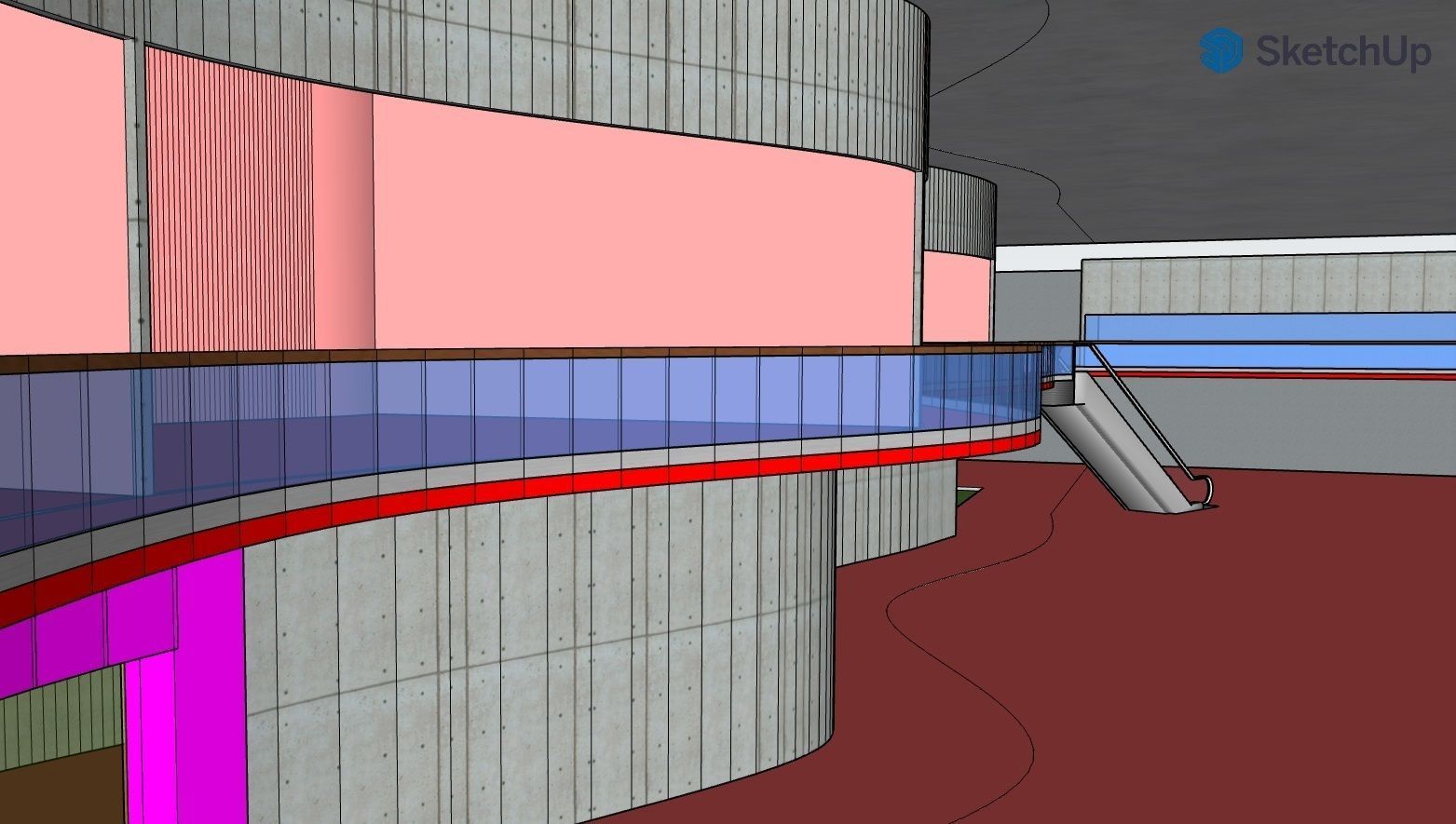 3d scene of lobby interior ready for virtual events 3D model animated ...