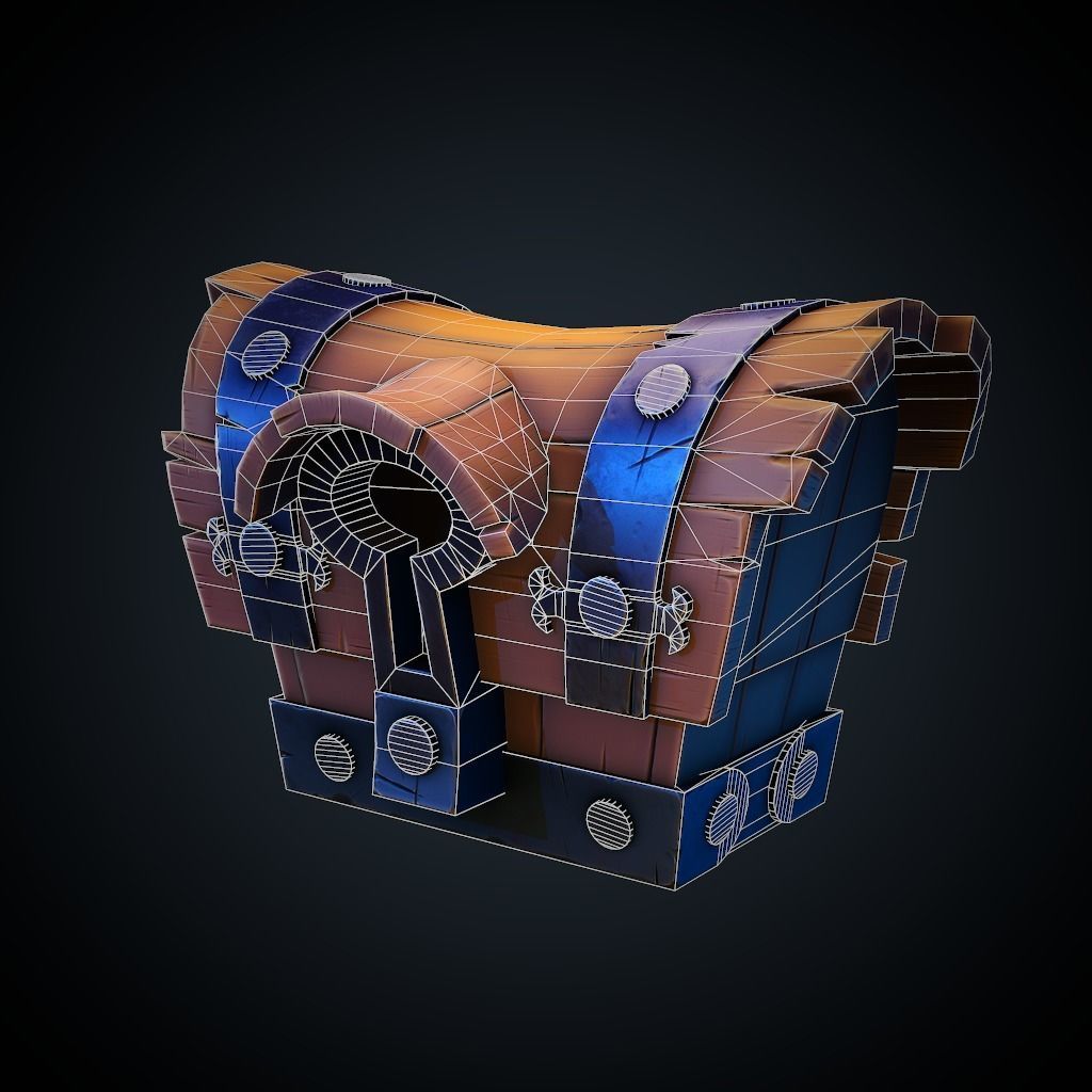 3D model Stylized chest VR / AR / low-poly | CGTrader