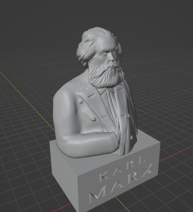 Karl Marx 3D model 3D printable | CGTrader