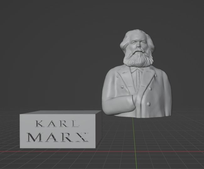 Karl Marx 3D model 3D printable | CGTrader