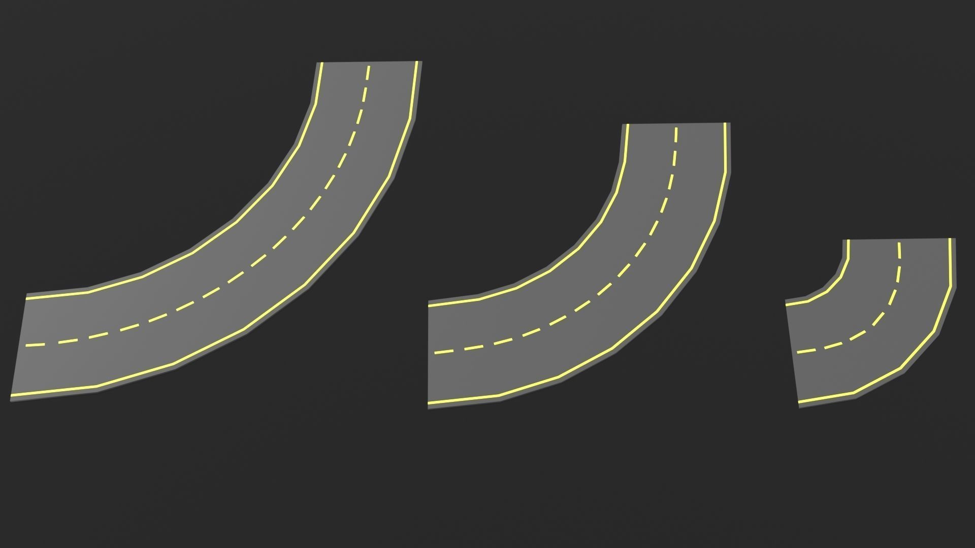 3D model Modular road pack VR / AR / low-poly | CGTrader