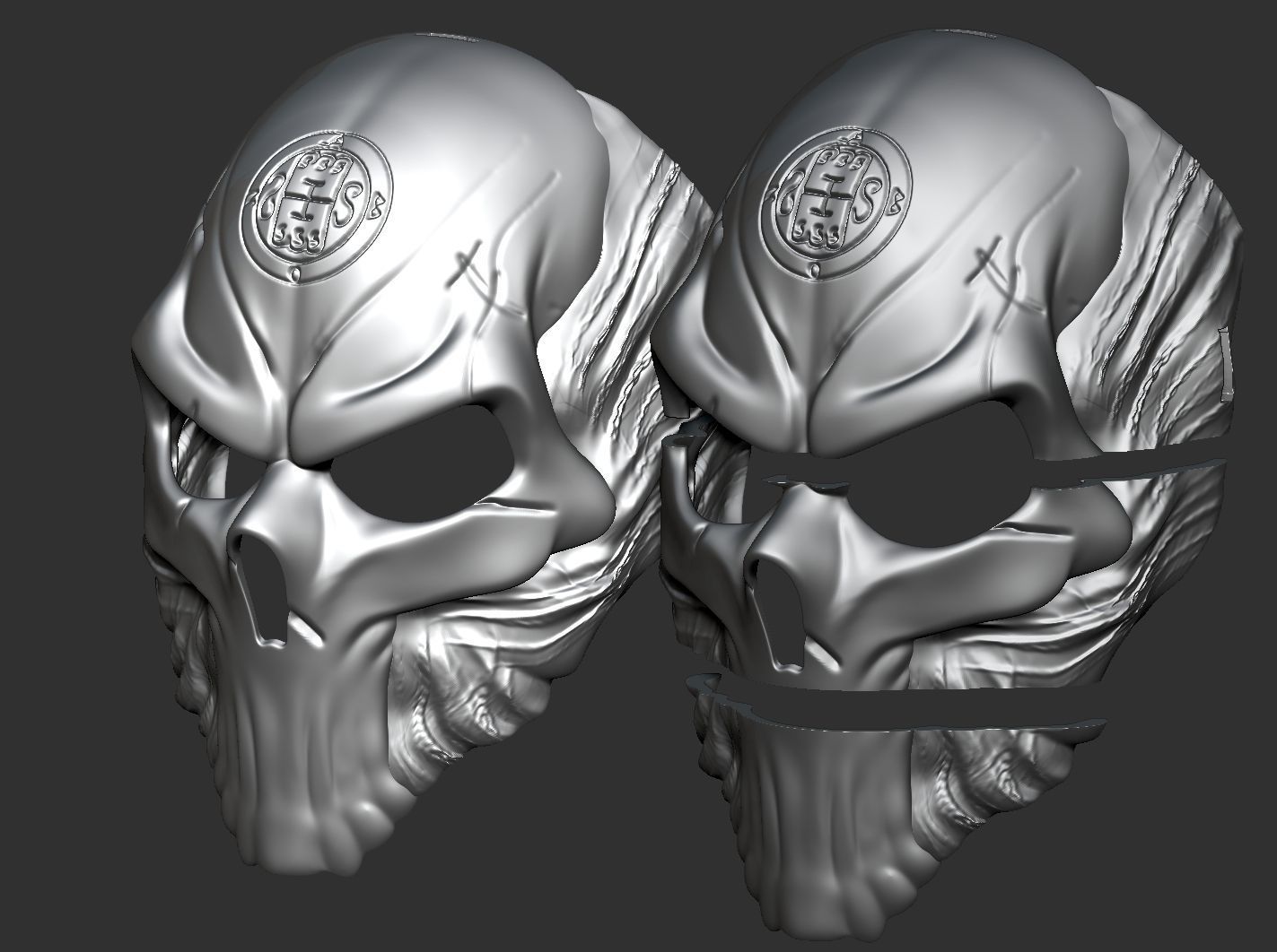 SkullMask 3d print skull mask 3D model 3D printable | CGTrader