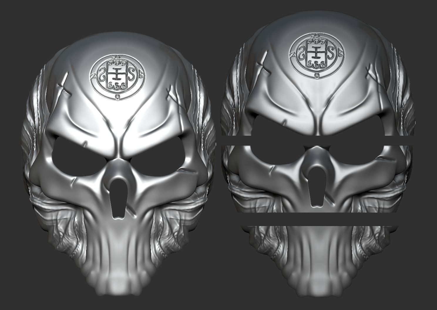 SkullMask 3d print skull mask 3D model 3D printable | CGTrader