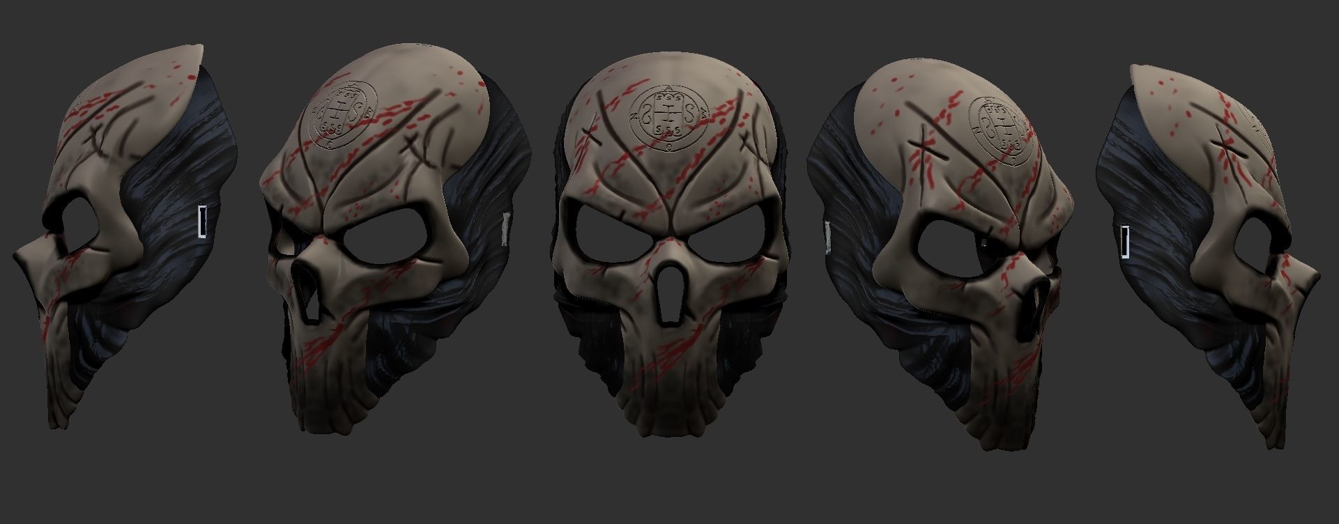 SkullMask 3d print skull mask 3D model 3D printable | CGTrader