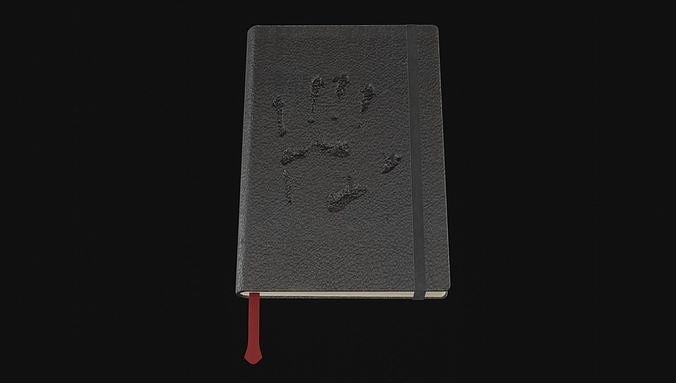 Notebook with blood stain on cover free VR / AR / low-poly 3D model ...