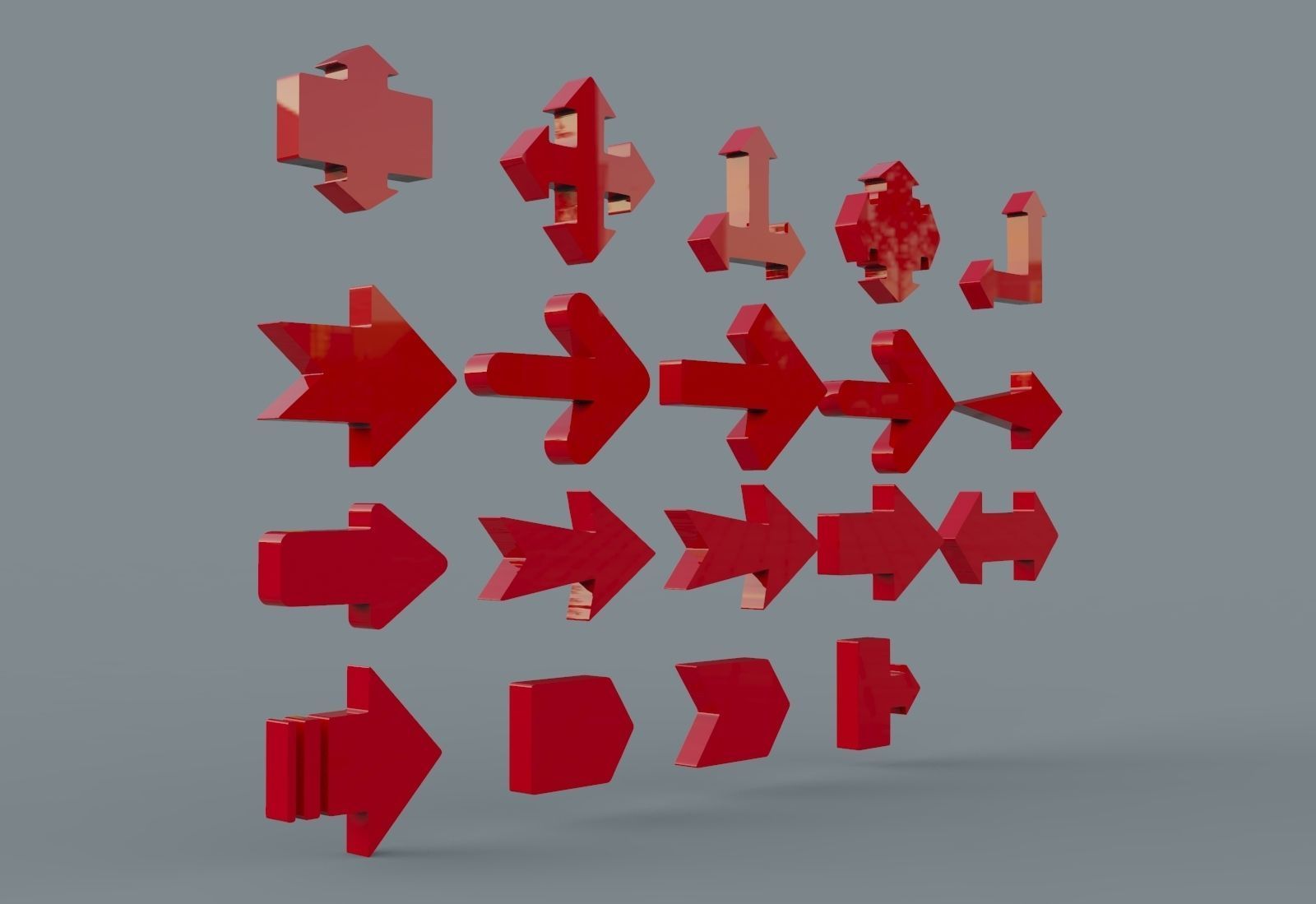 Arrows Set 3D model 3D printable | CGTrader