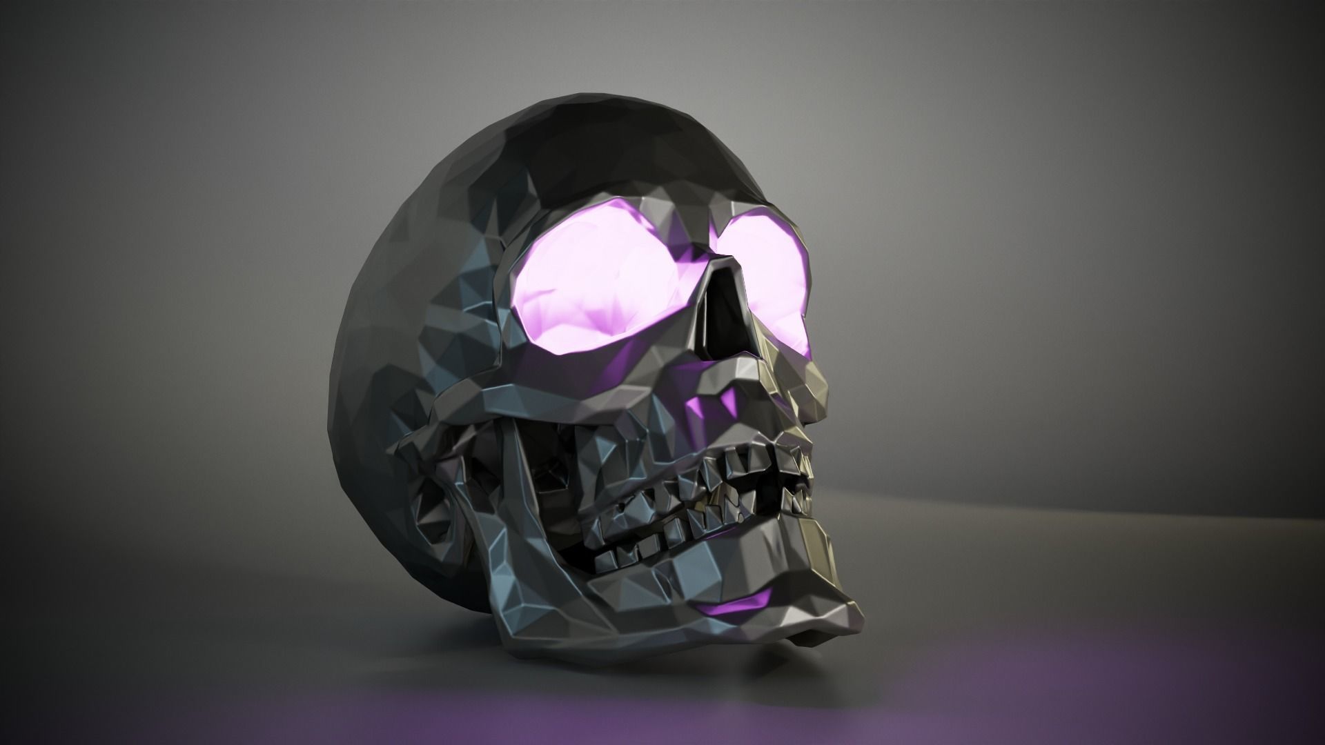 Polygonal skull low-poly for print 3D model 3D printable | CGTrader