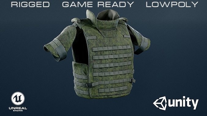 3D model 6B43 Vest VR / AR / low-poly | CGTrader