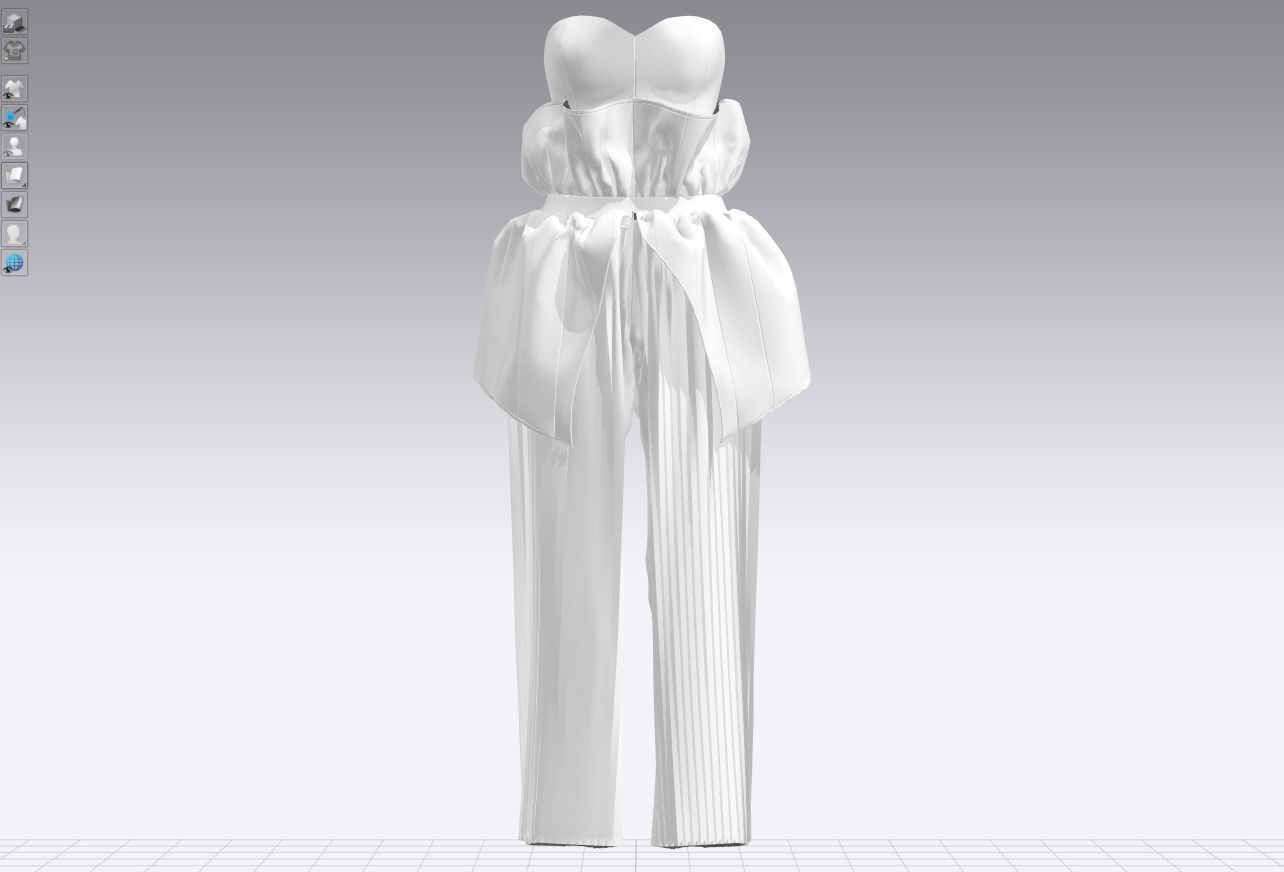 Womens black jumpsuit with an Arabic sadu print 3D model | CGTrader