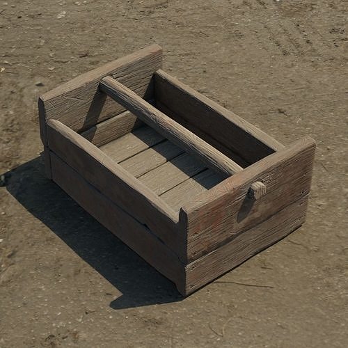 3D model Medieval wooden crate with handle VR / AR / low-poly | CGTrader