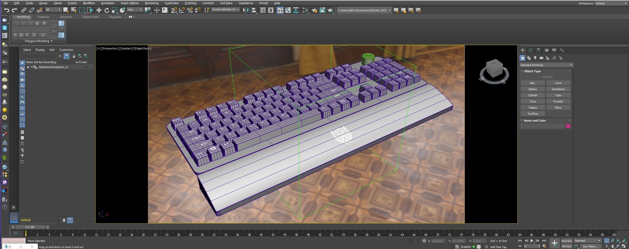 3D model Mechanical Keyboard with Lights VR / AR / low-poly | CGTrader