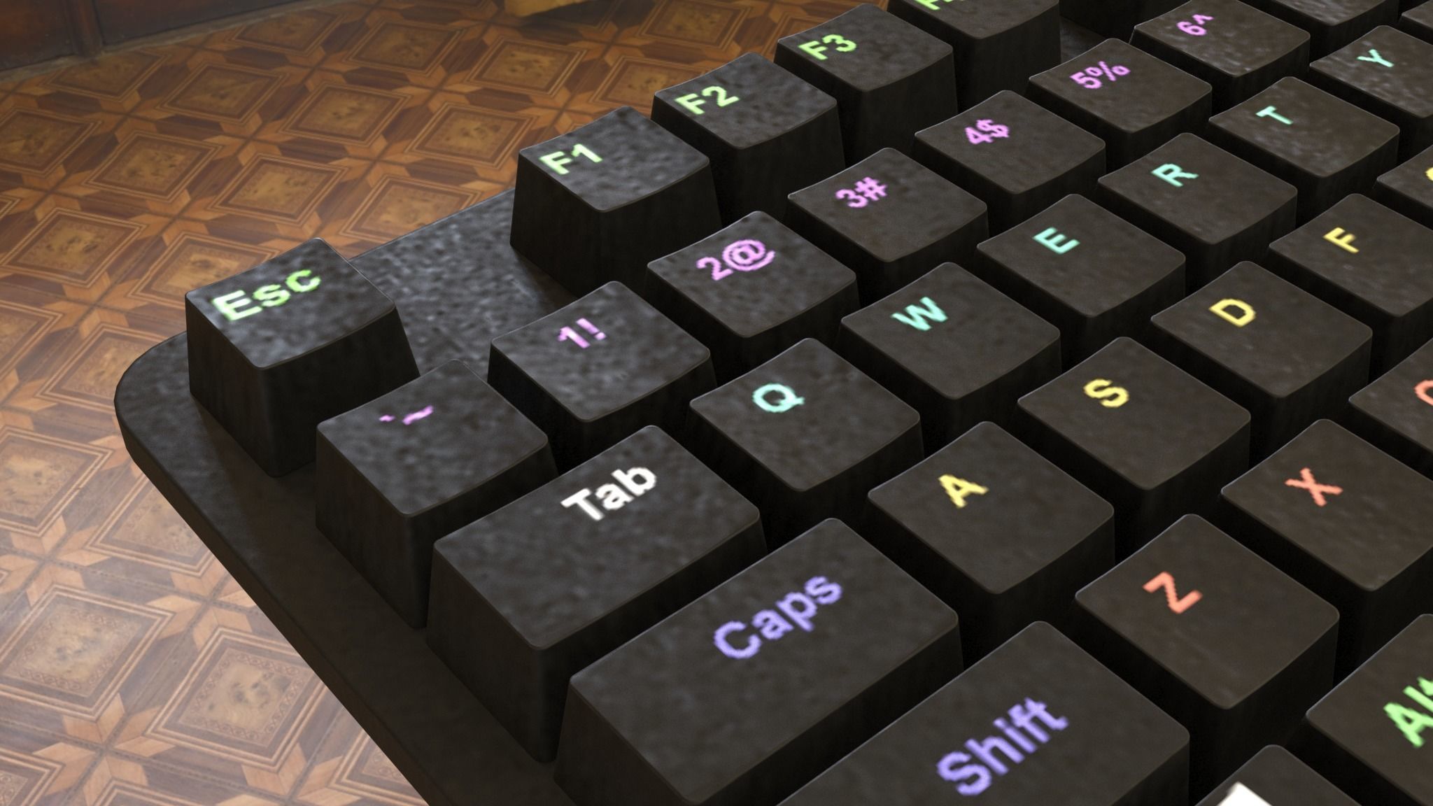 3D model Mechanical Keyboard with Lights VR / AR / low-poly | CGTrader