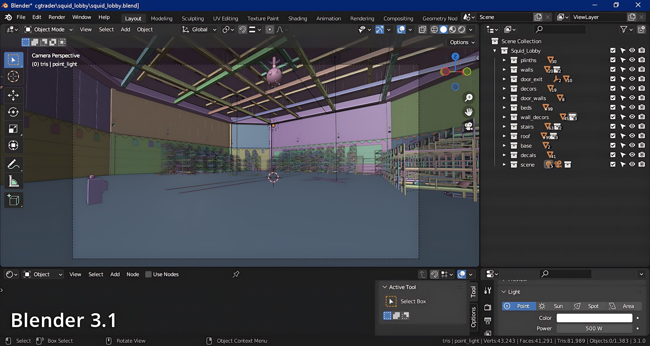 Squid Game Lobby Map 3d Model Cgtrader