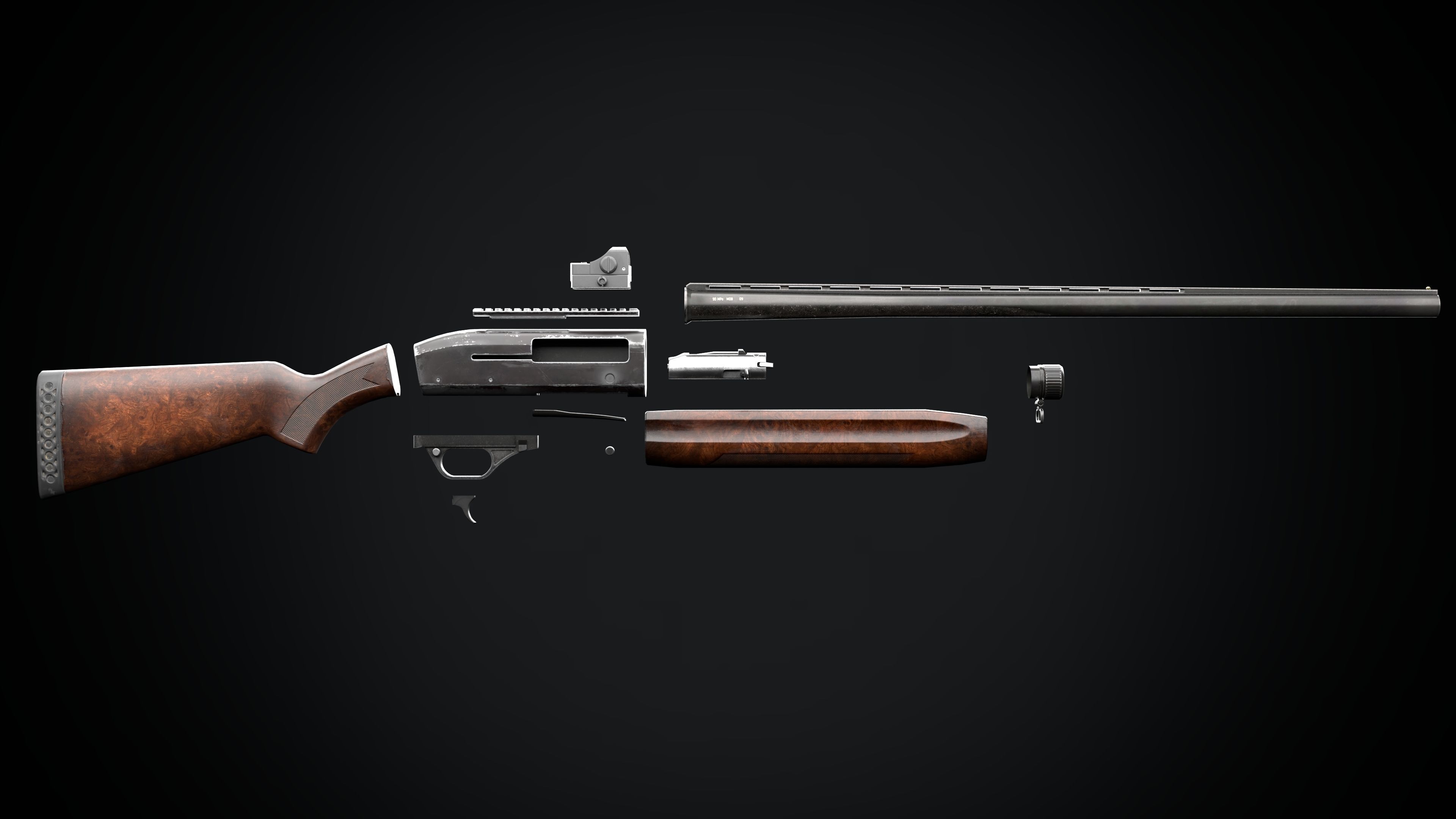 3D model MP-153 Semi-Automatic Shotgun VR / AR / low-poly | CGTrader