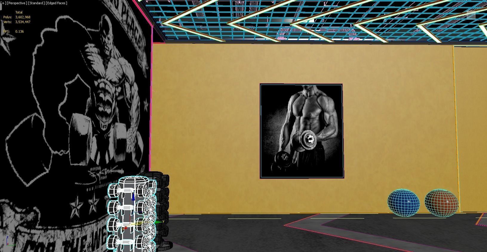 3D model Low-Poly Fitness-Gym Pack Low-poly 3D model VR / AR / low-poly ...