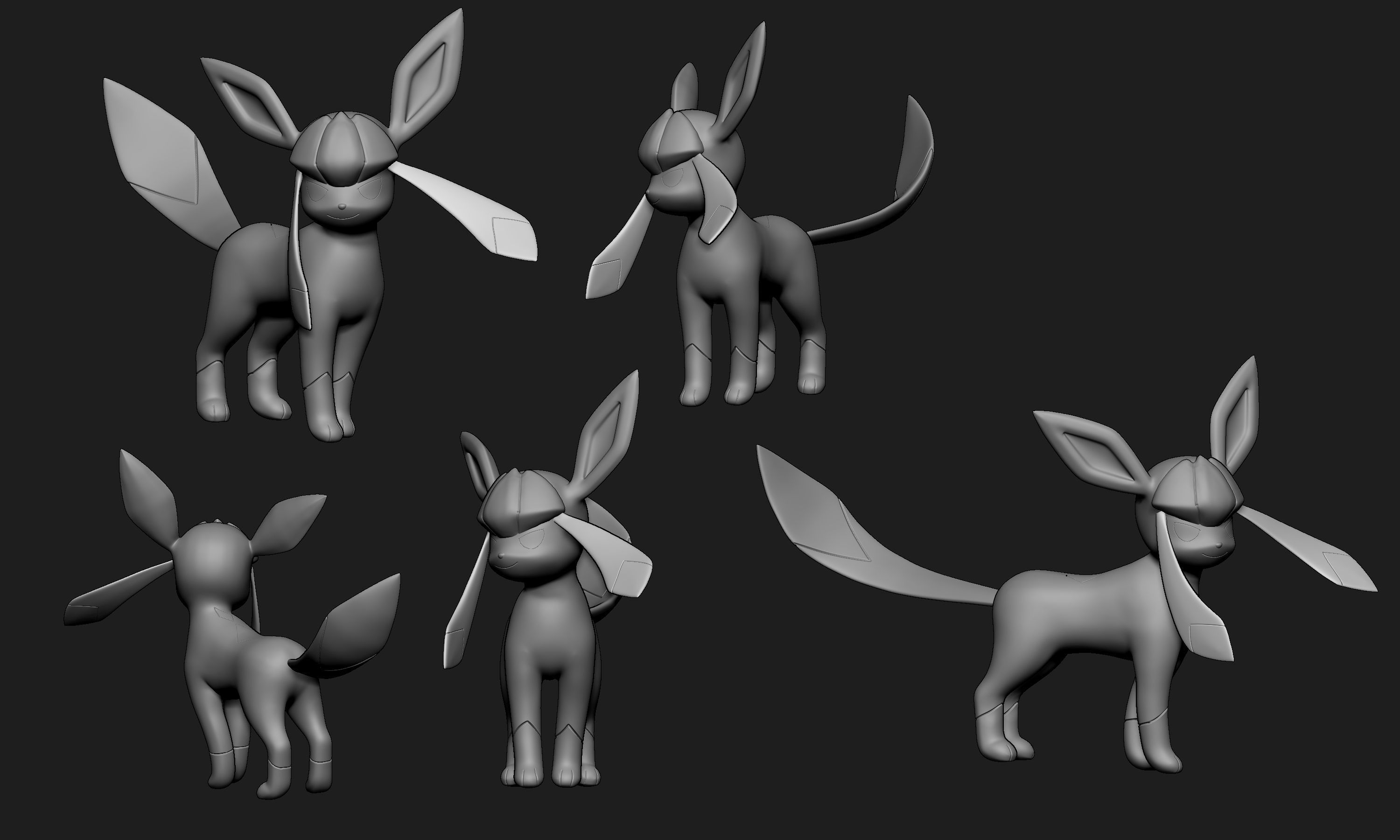 Pokemon - All Eeveelutions 3D model 3D printable | CGTrader