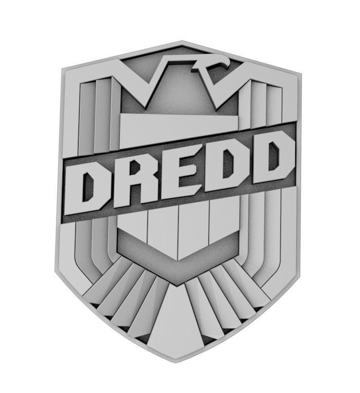 DREDD 2012 badge 3D model 3D printable | CGTrader