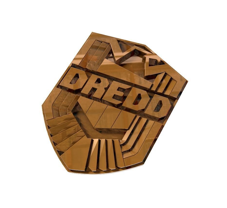 DREDD 2012 badge 3D model 3D printable | CGTrader
