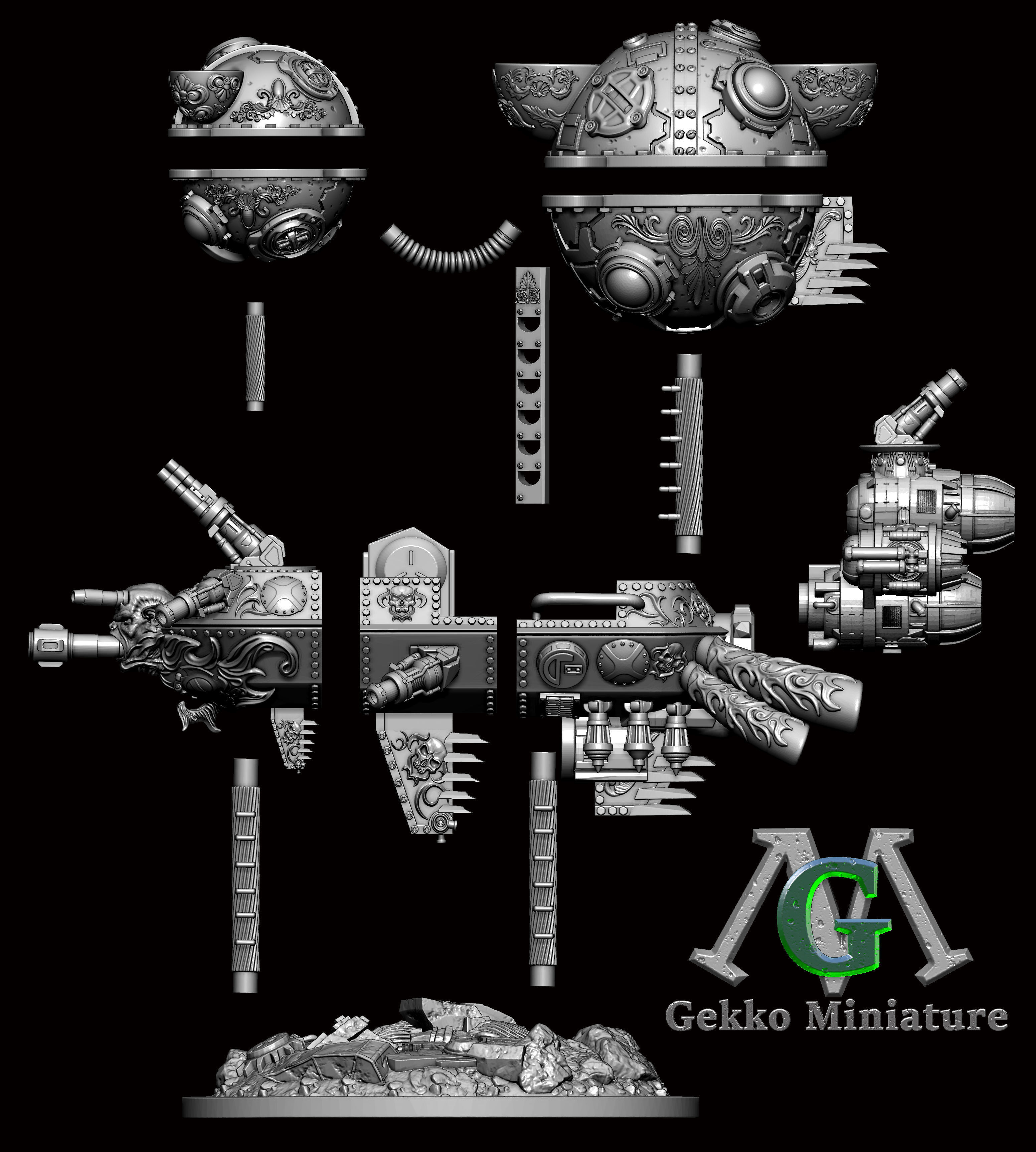 The Flying Ship Fortress 3D model 3D printable | CGTrader