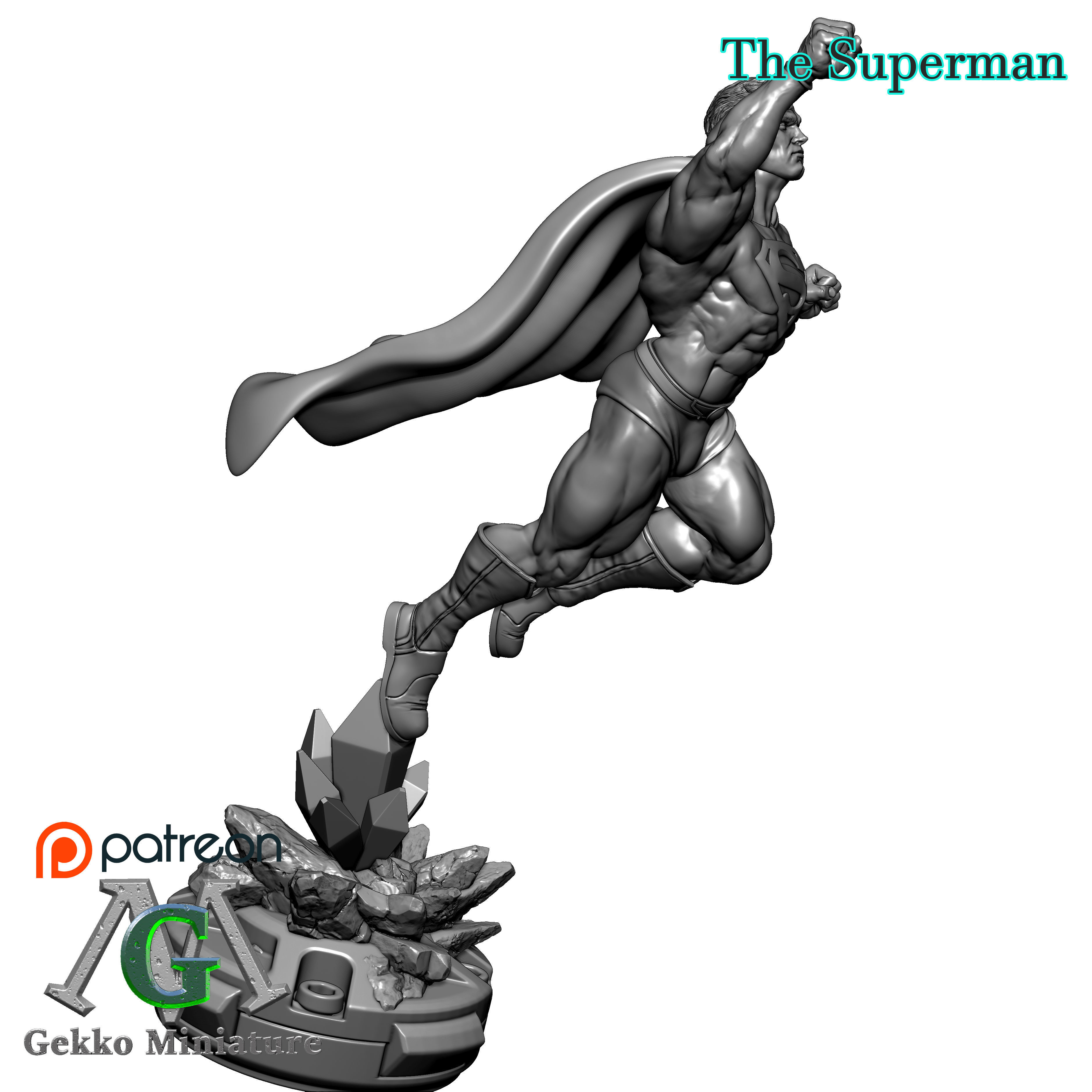 Superman 75mm STL 3D Printing for Tabletop Gaming 3D model 3D printable ...