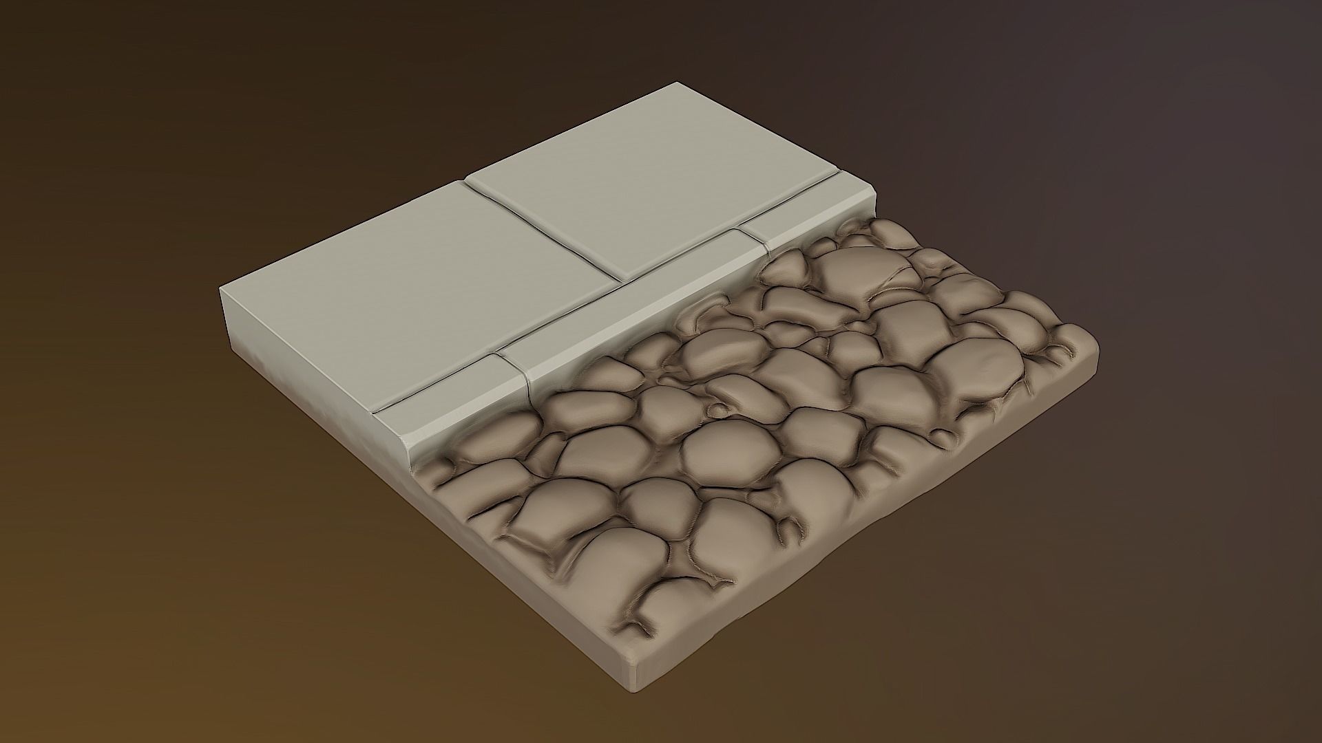Cobblestone bases 3D model 3D printable | CGTrader
