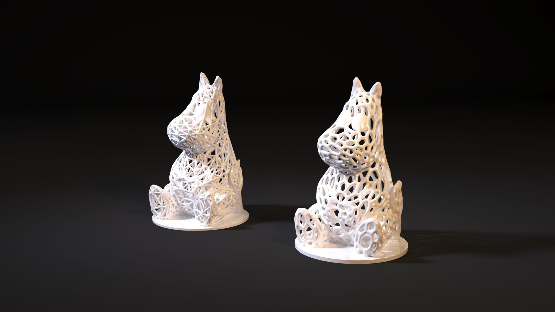 Moomin two scottish terrier figurines 3D model 3D printable | CGTrader