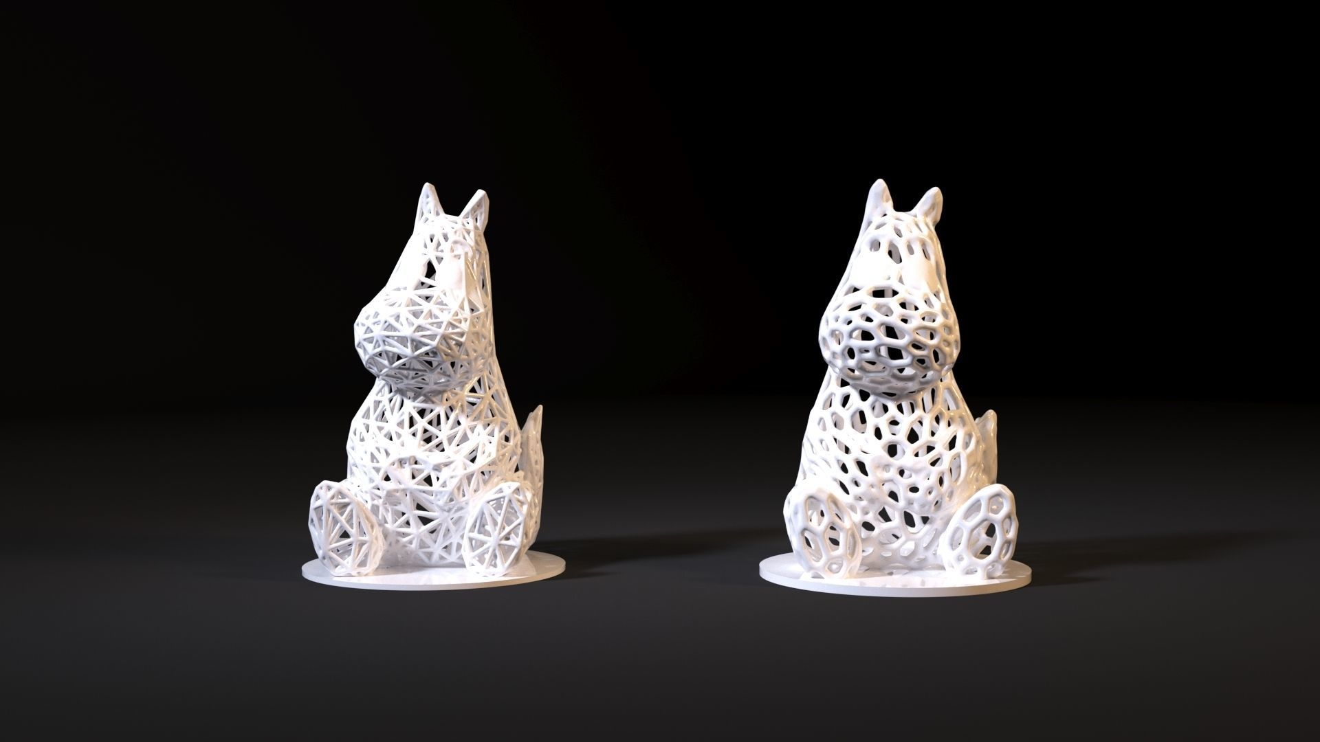 Moomin two scottish terrier figurines 3D model 3D printable | CGTrader
