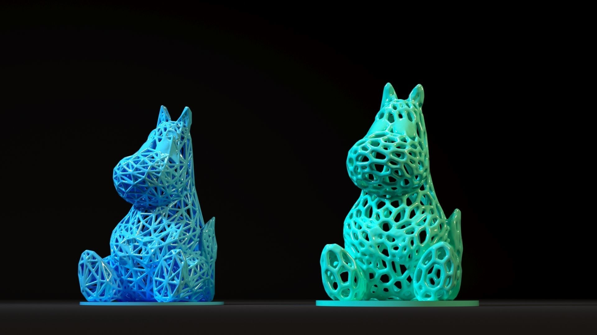 Moomin two scottish terrier figurines 3D model 3D printable | CGTrader
