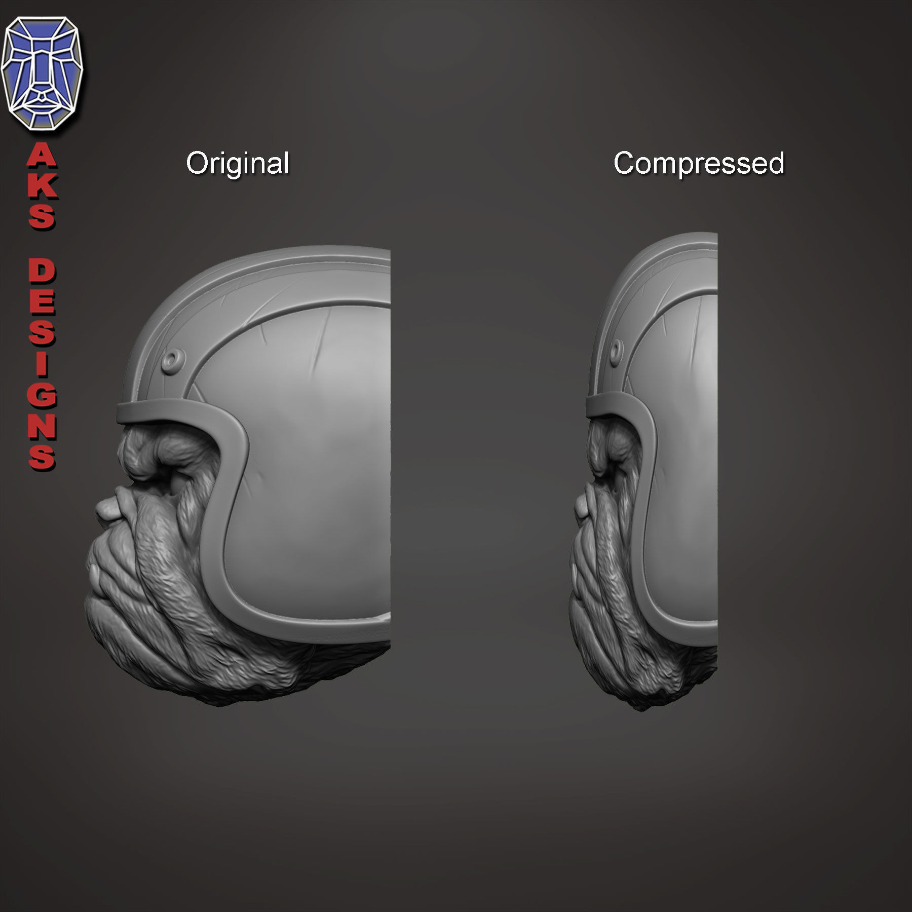 Bulldog Biker version 1 Bas relief for cnc 3D model 3D printable | CGTrader