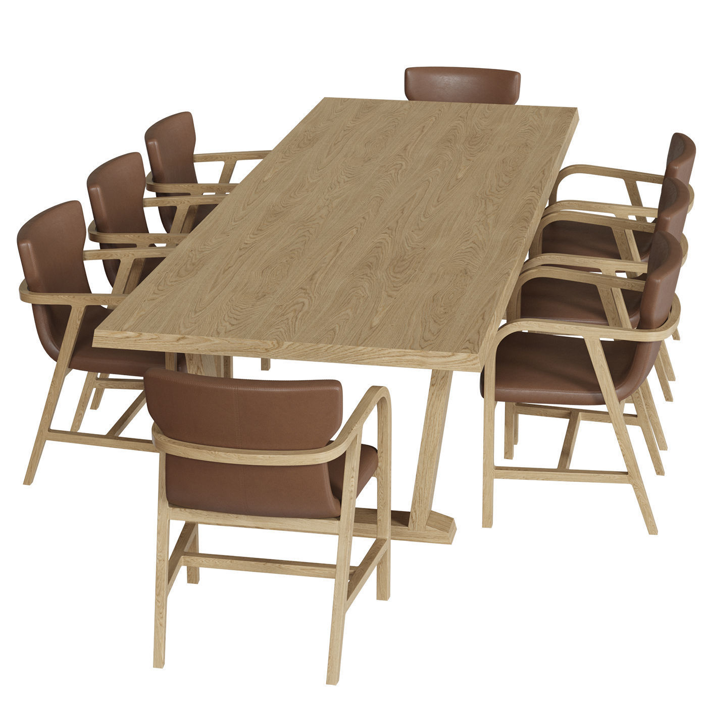 Maxalto Fulgens chair and Intoto table 3D model | CGTrader