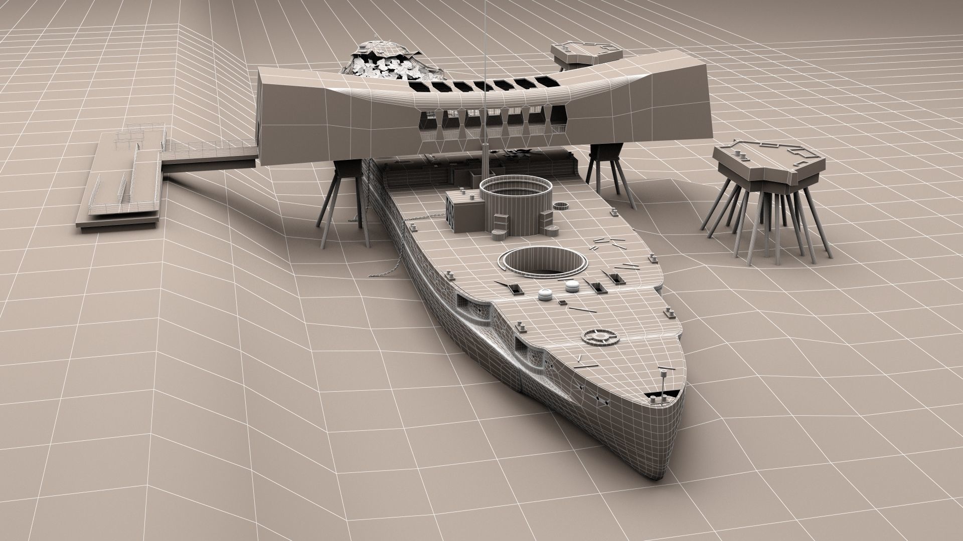 USS Arizona Memorial 3D model | CGTrader