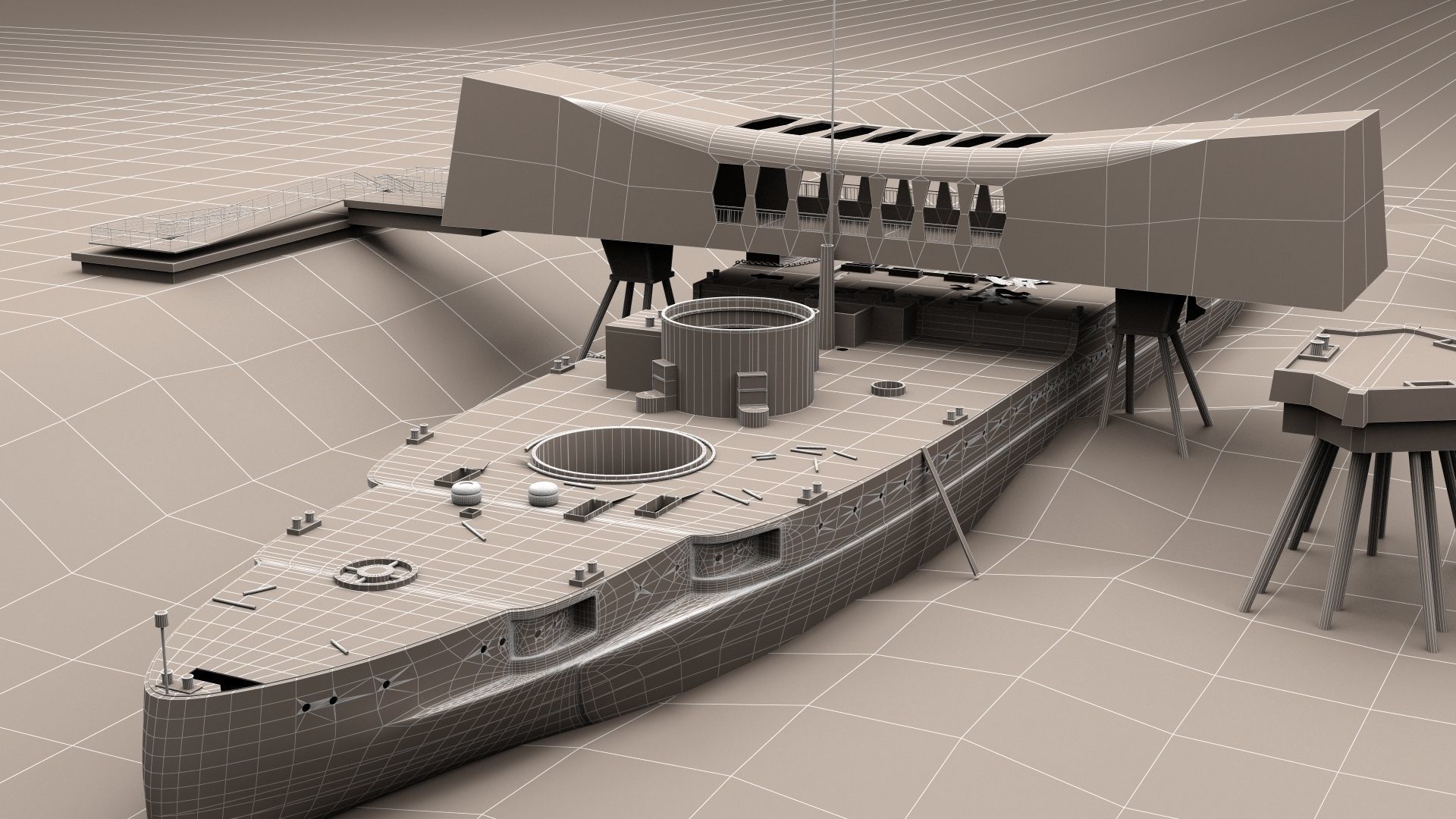 USS Arizona Memorial 3D model | CGTrader