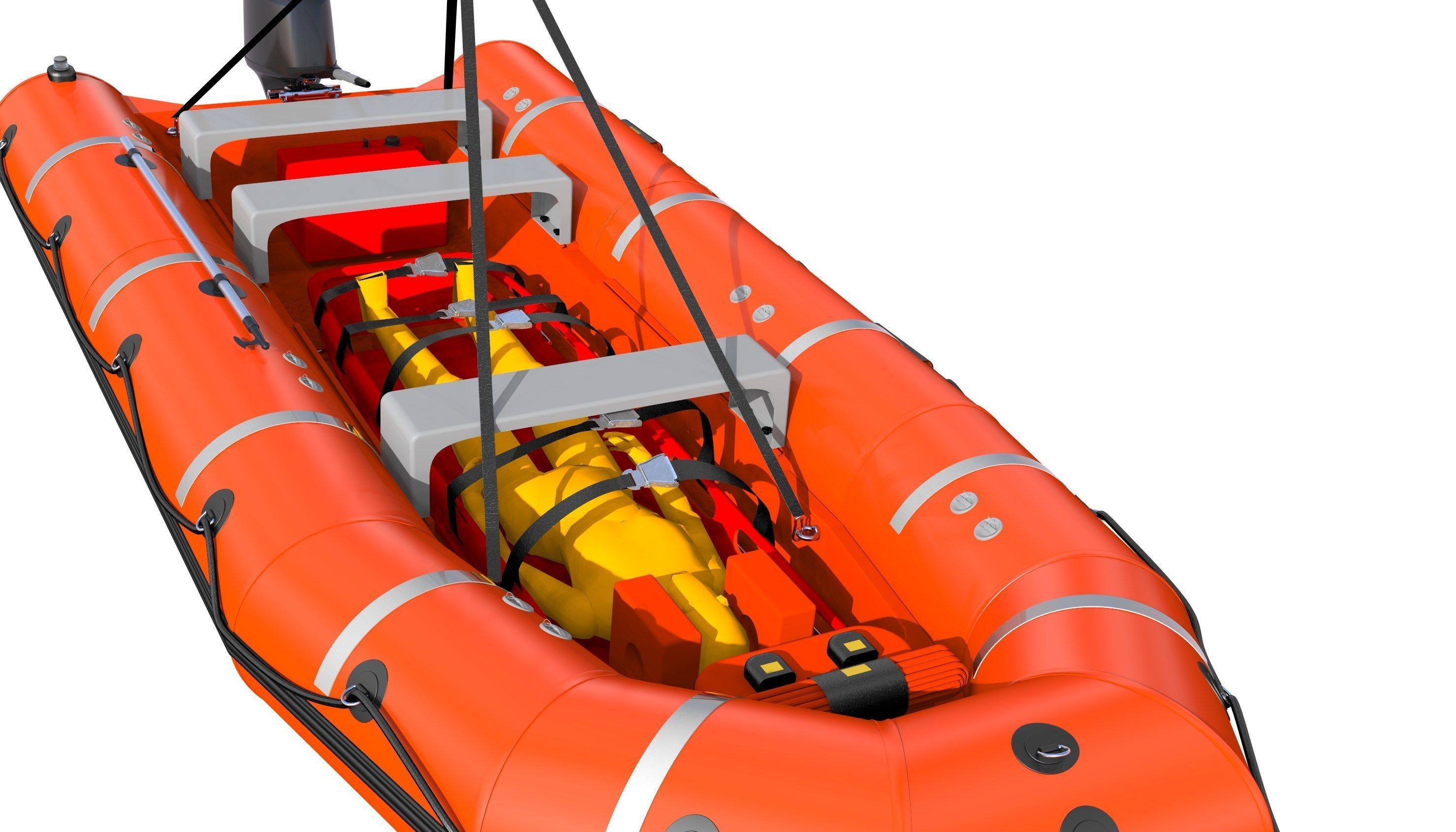 SOLAS RESCUE BOAT RHIB 3D model | CGTrader